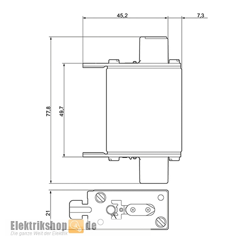 SIEMENS 35A NH-Sicherung NH-000/00 mit Kennmelder 3NA3814