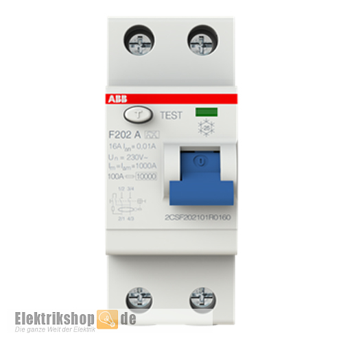 ABB F202A-16/0,01 FI-Schutzschalter 16A 10mA 2-polig