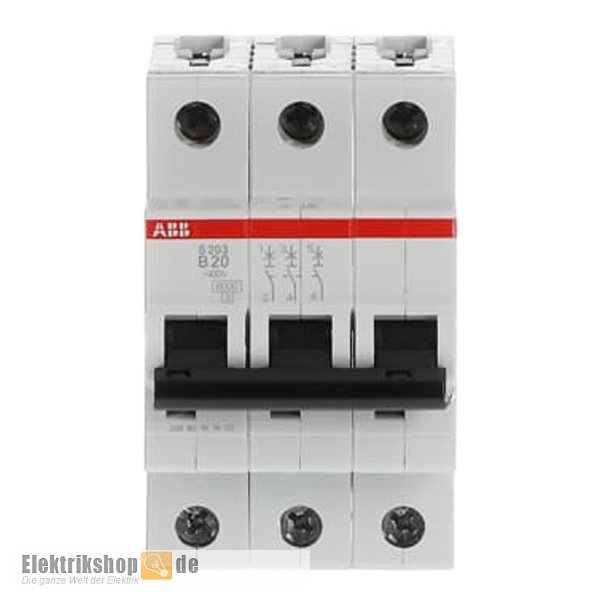 ABB S203-B20 Leitungsschutzschalter 20A 3-polig B20