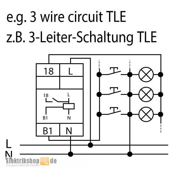 Eaton 101064 Treppenlichtzeitschalter mit Vorwarnung