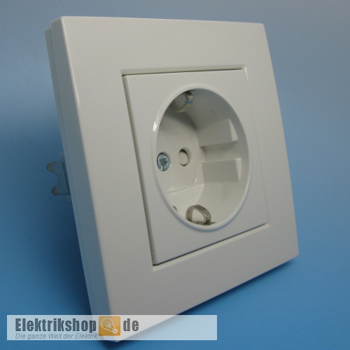 VIKO 1-fach Steckdosen-Set mit Rahmen reinweiß Karre