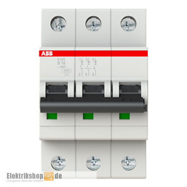 ABB S203-B16 Sicherungsautomat 16A 3-polig B16