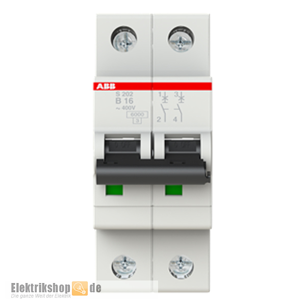 ABB S202-B16 Leitungsschutzschalter 16A 2-polig B16